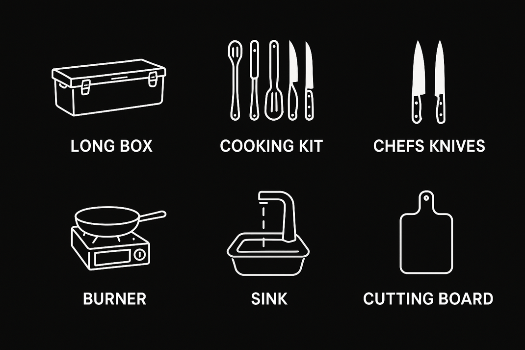 VOZ Camp Kitchen Box With Sink - Outdoor Camping Kitchen Box