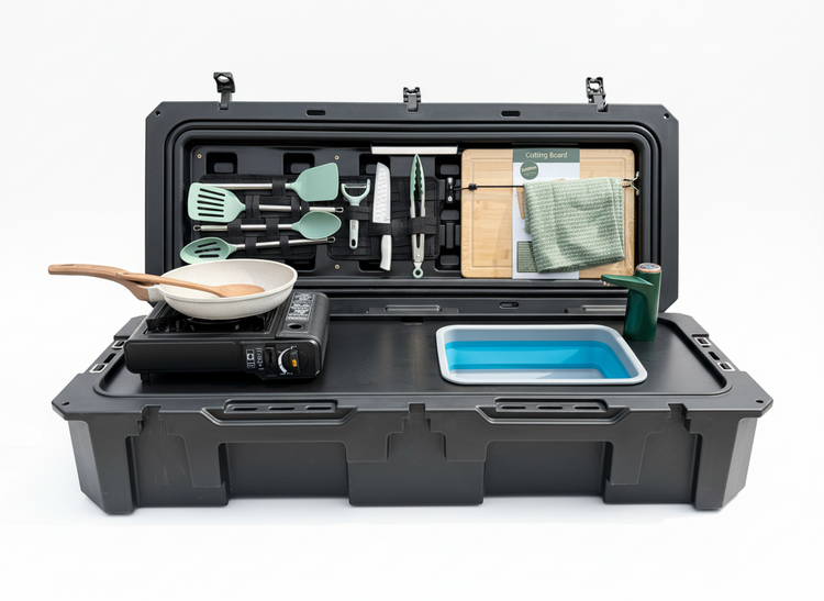 VOZ Camp Kitchen Box With Sink - Outdoor Camping Kitchen Box